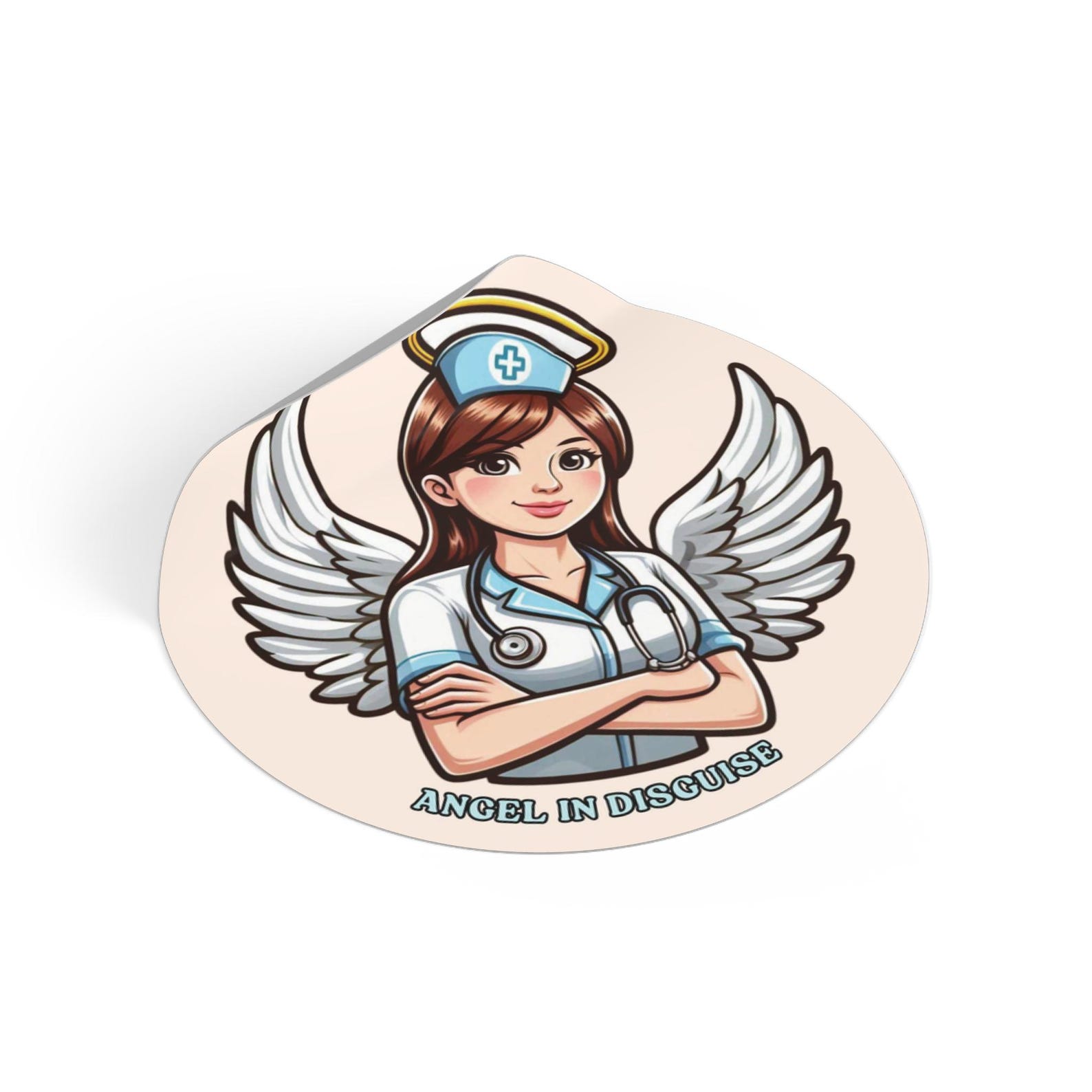 Nurse Sticker, Angel in Disguise Nursing Sticker - Style 2 - Nurse ...