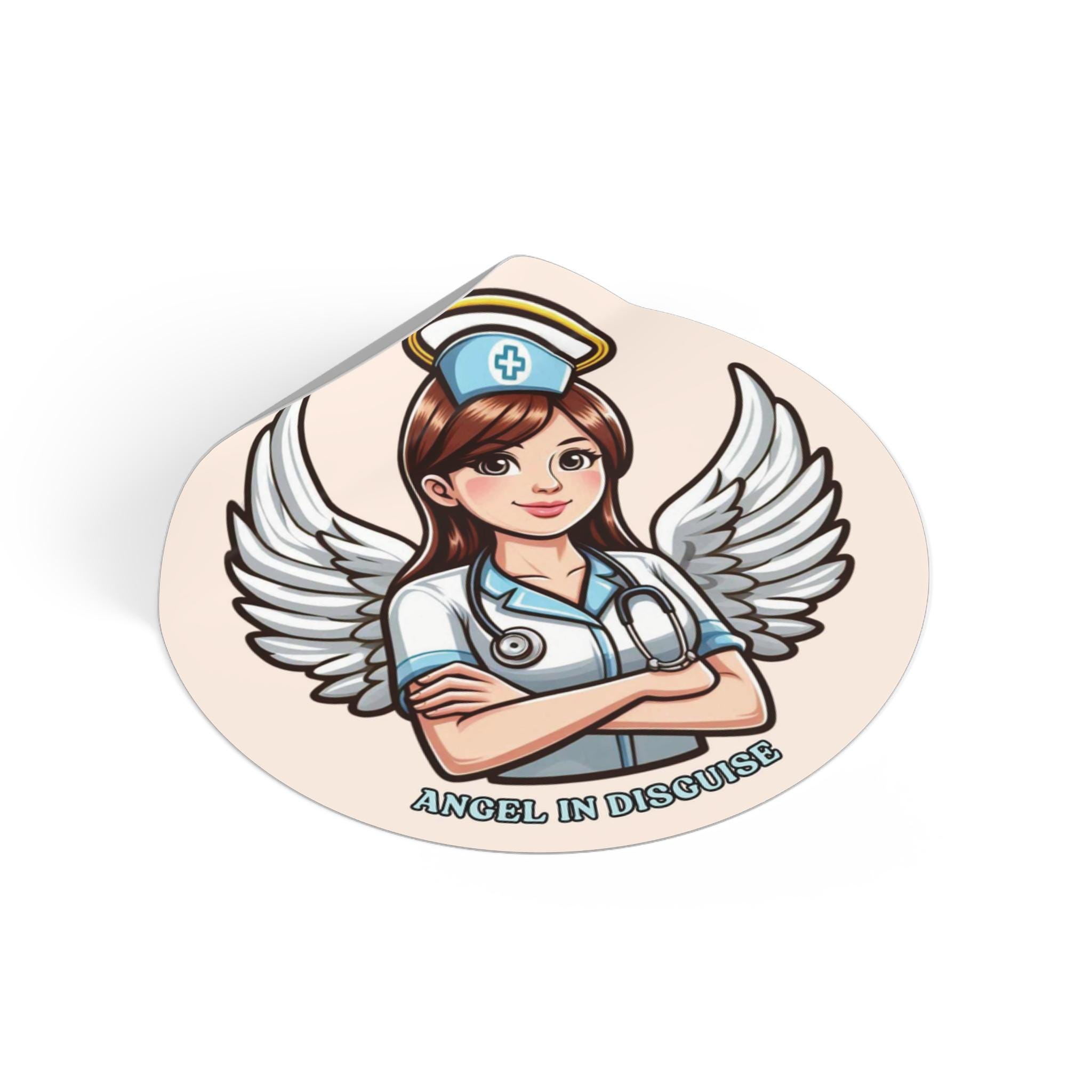 Nurse Sticker, Angel in Disguise Nursing Sticker - Style 2 - Nurse ...