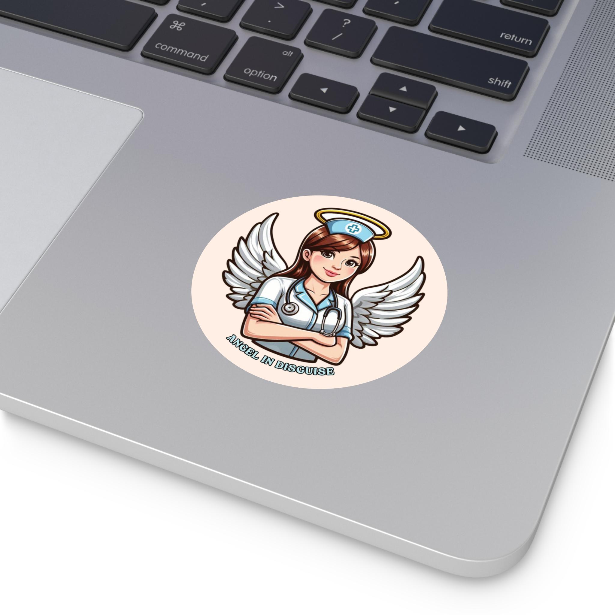 Nurse Sticker, Angel in Disguise Nursing Sticker - Style 2 - Nurse ...