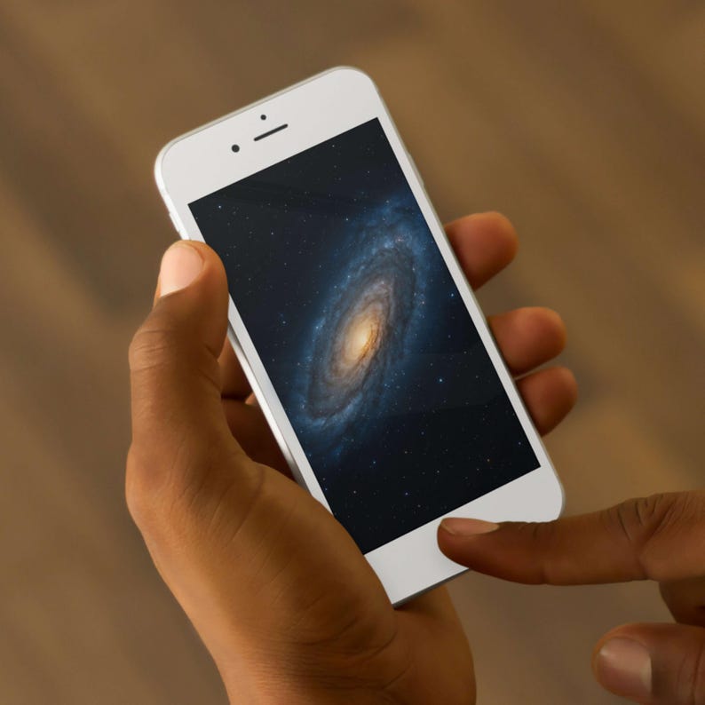 Spiral Galaxy Phone Wallpaper - Photo-realistic Space Lock Screen | Cosmic Night Sky Aesthetic ...