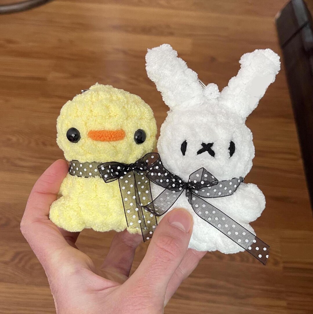 CUSTOMIZEABLE Kawaii Crochet Miffy/duck Keychain Plushie | Cute ...