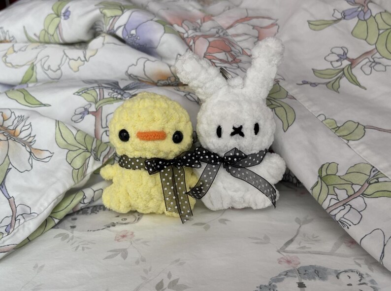 CUSTOMIZEABLE Kawaii Crochet Miffy/duck Keychain Plushie | Cute ...