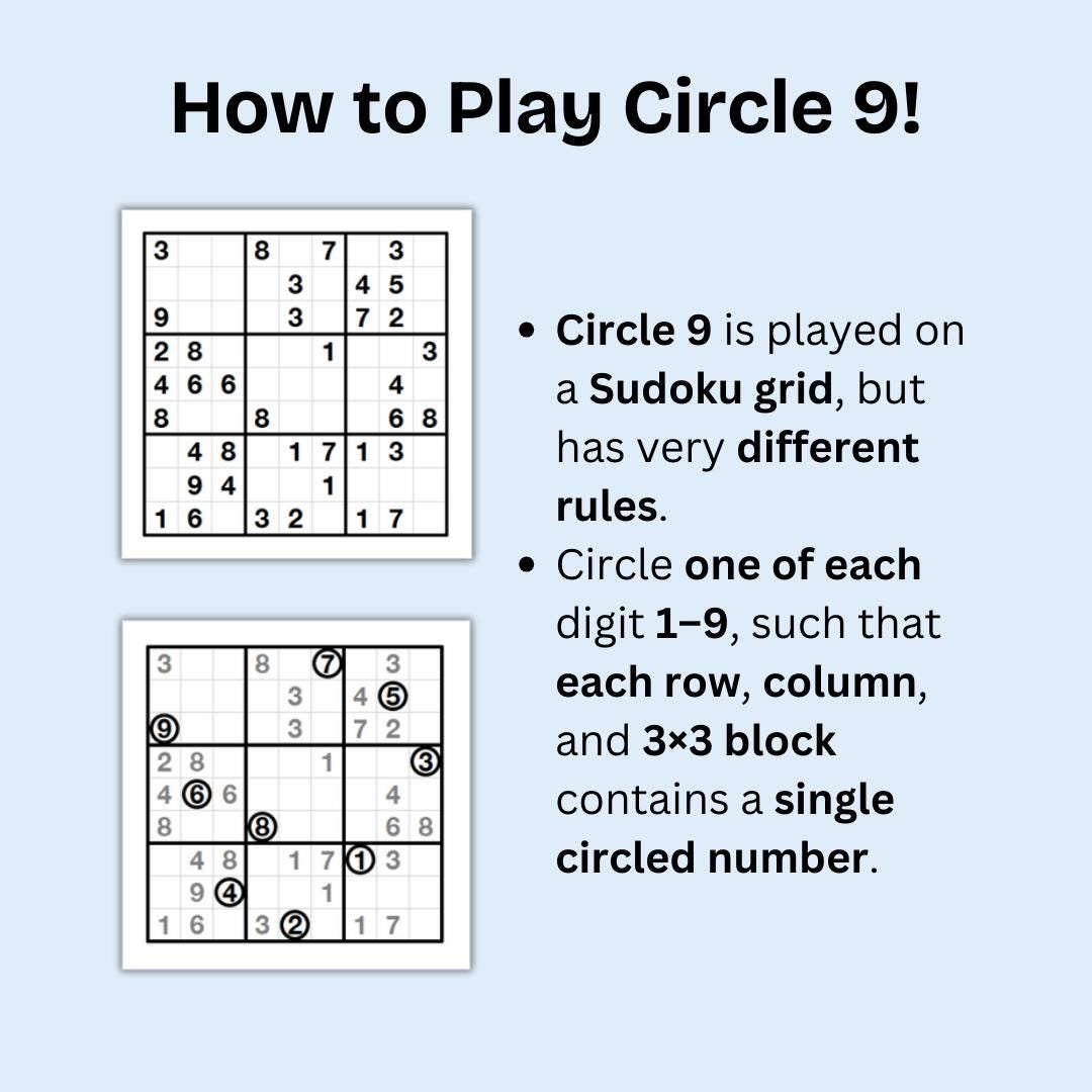 192 Circle 9 Logic Puzzles, Sudoku Variant Game – Printable Puzzle Book ...
