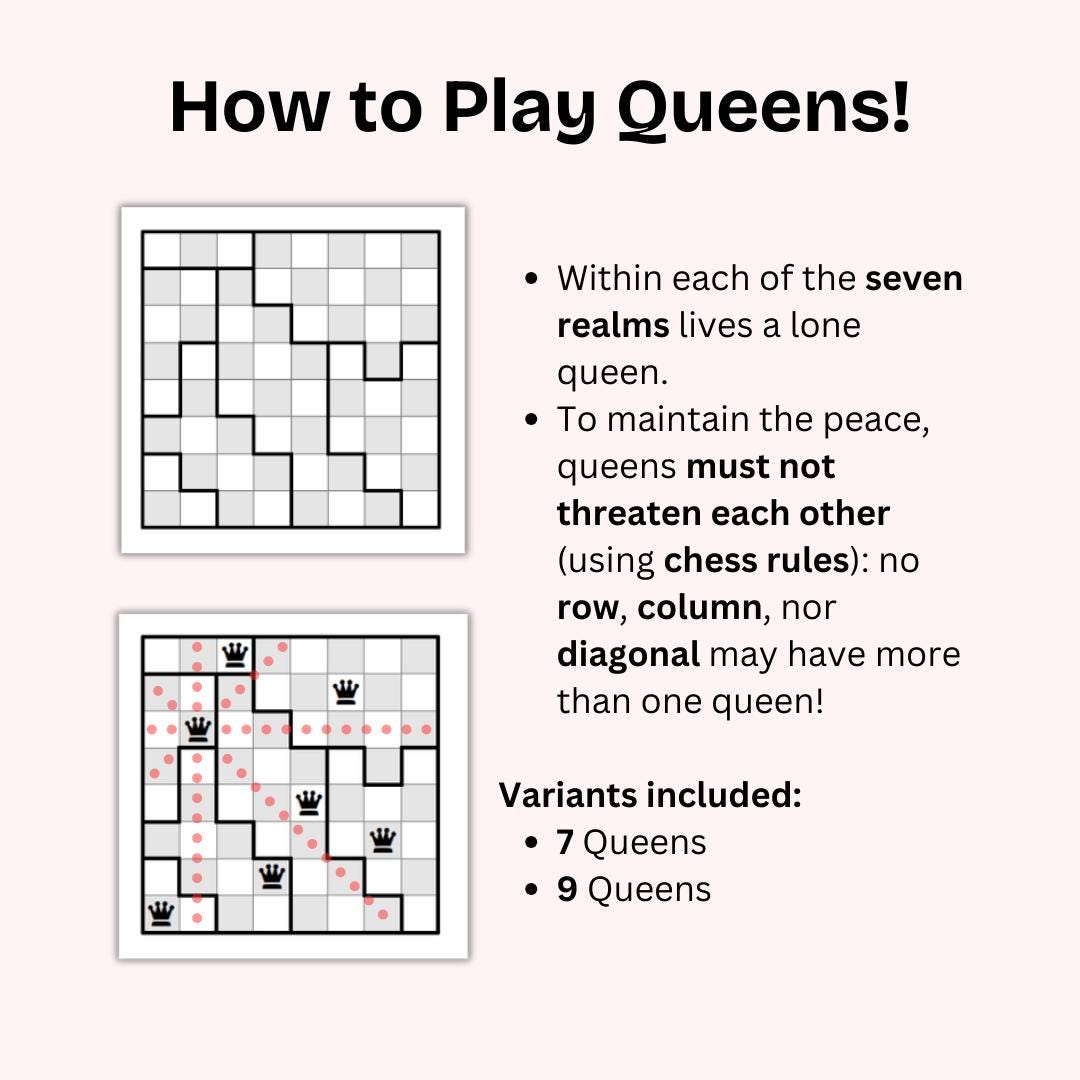 168 Star Battle Puzzles, 96 Queens Puzzles, Star Battle & Queens Pack ...