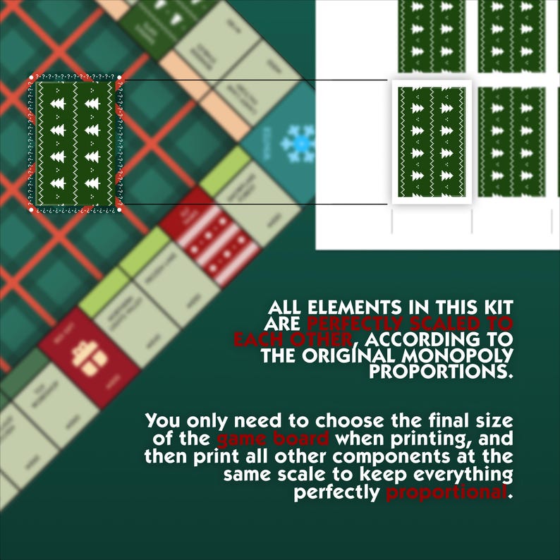 Printable Christmas-themed Monopoly Board Game – Holiday Edition ...
