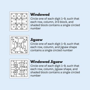 192 Circle 9 Logic Puzzles, Sudoku Variant Game – Printable Puzzle Book ...