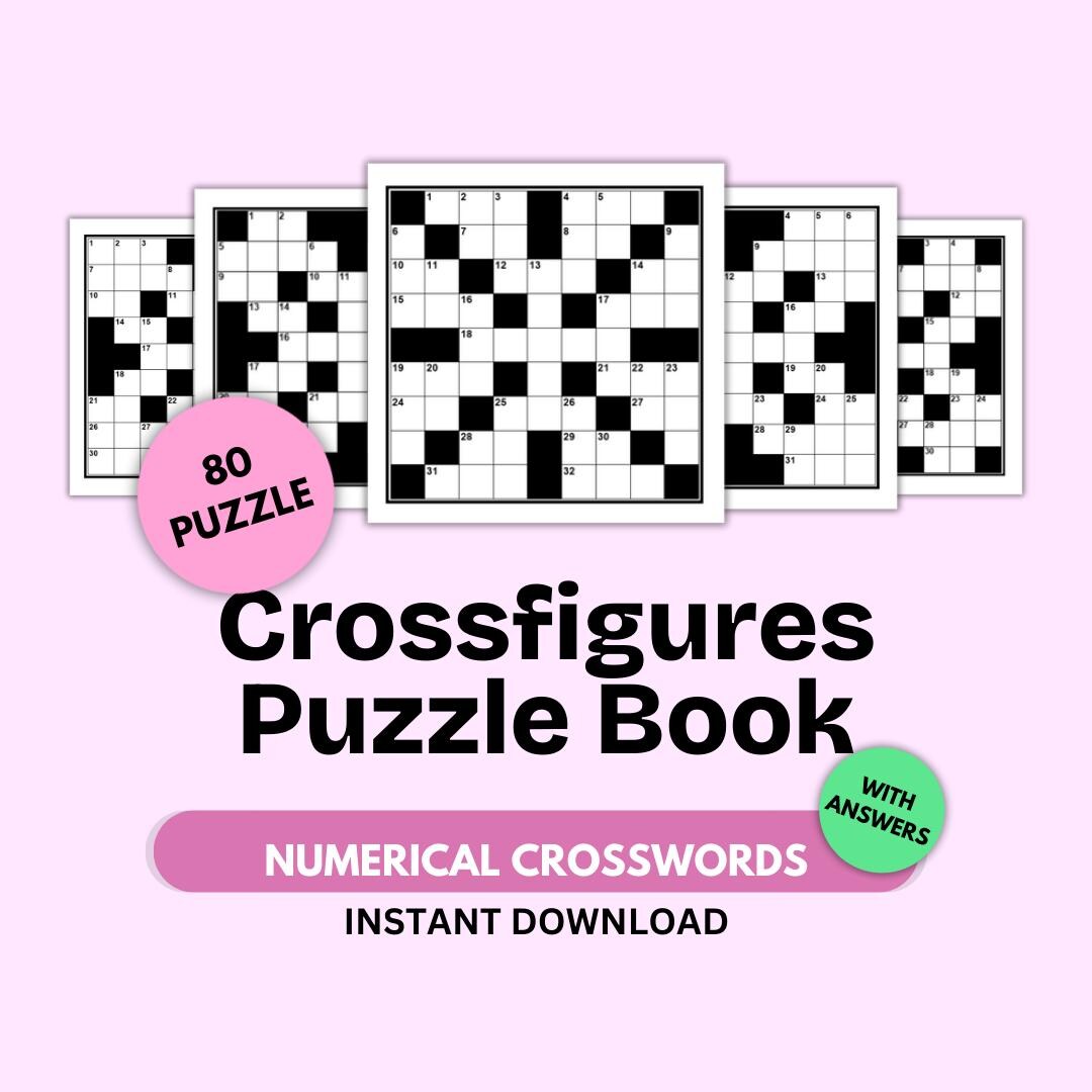 80 Math Crossfigure Puzzles – Printable Logic Number Puzzle Book for ...