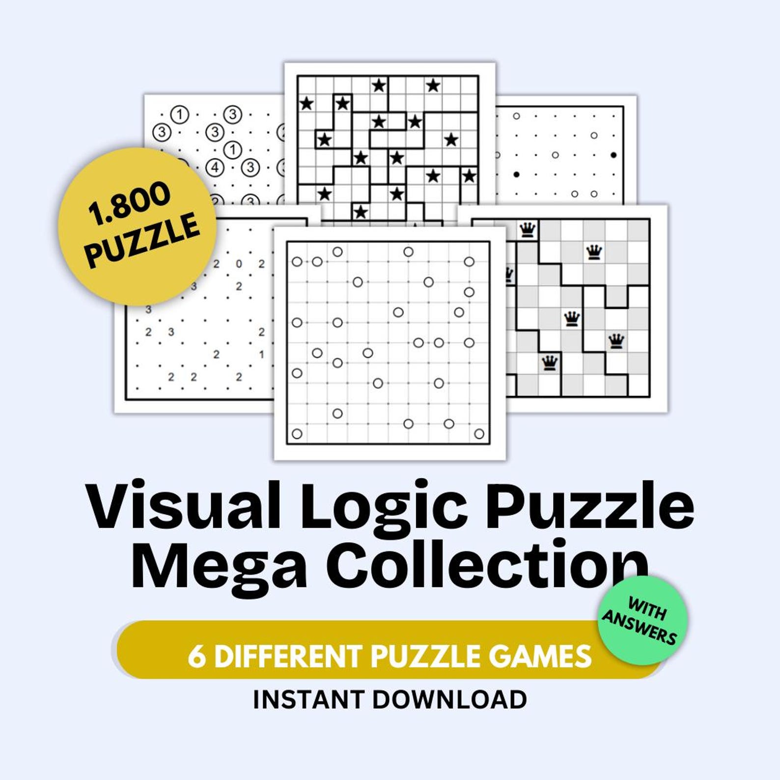 Spatial Reasoning Bundle, Visual Logic Mega Collection, 5-in-1 Logic ...