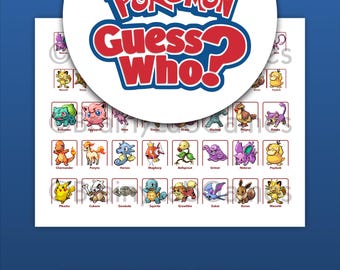 Pokemon-style Guess Who Game – Printable Party Game (PDF) - Etsy