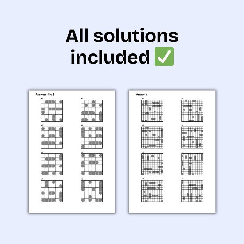 192 Battleship Game Puzzles – Printable PDF Puzzle Book | Unique Grid ...