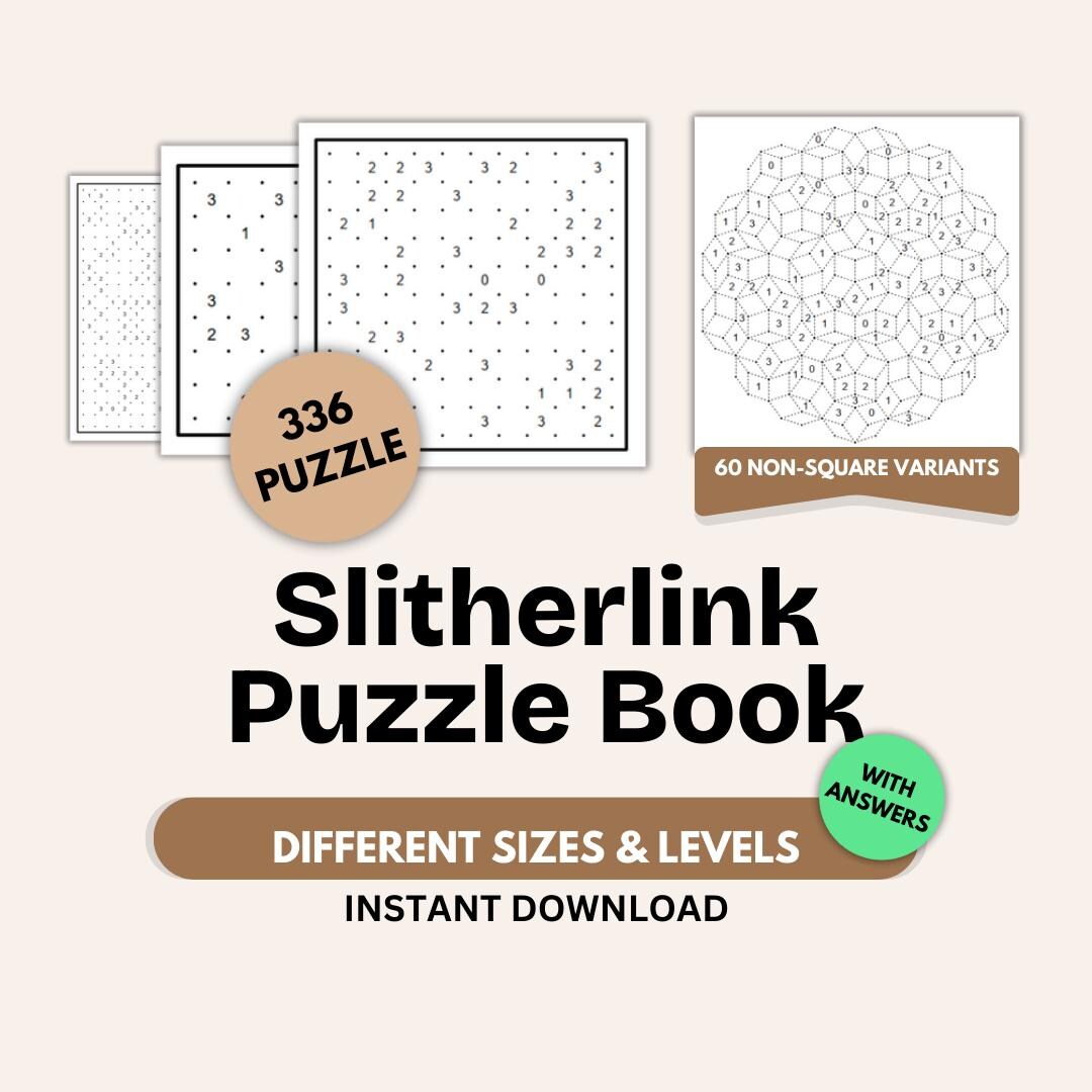 Slitherlink Puzzle Brain Teasers, Ultimate Puzzle Pack, 336 Puzzles ...