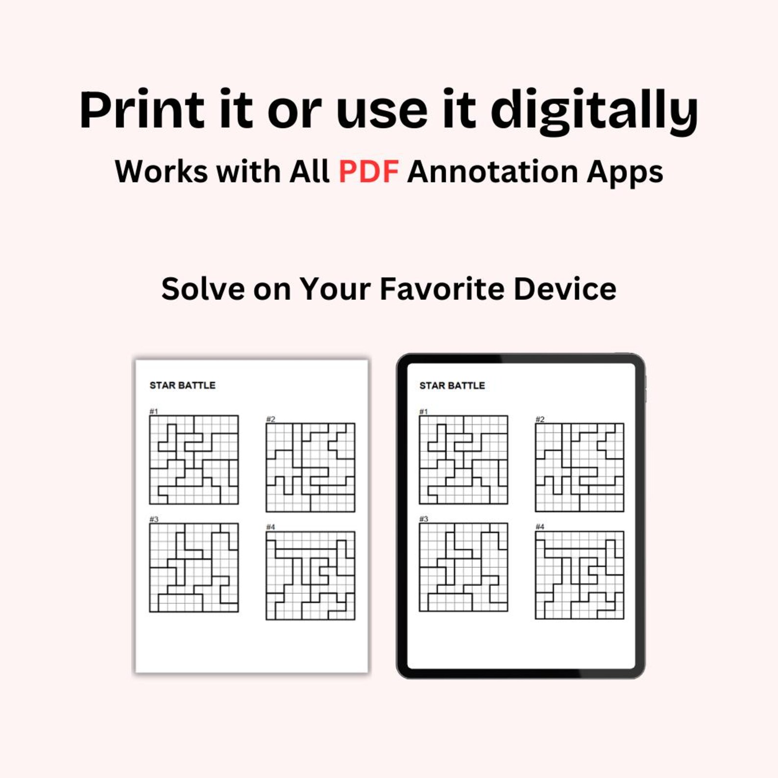 168 Star Battle Puzzles, 96 Queens Puzzles, Star Battle & Queens Pack ...