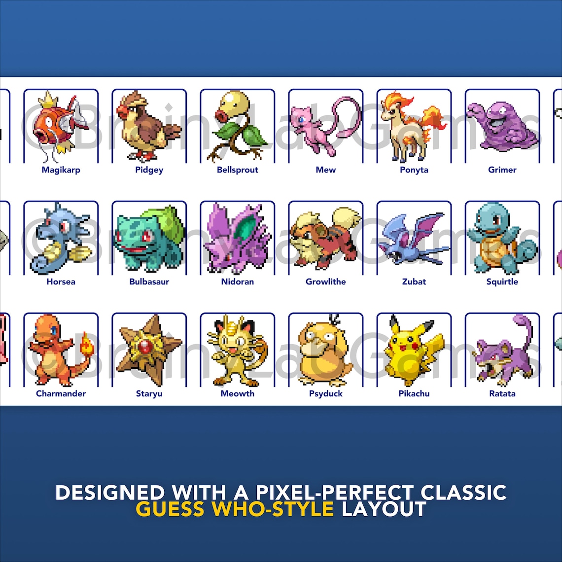 Pokemon-style Guess Who Game – Printable Party Game (PDF) - Etsy
