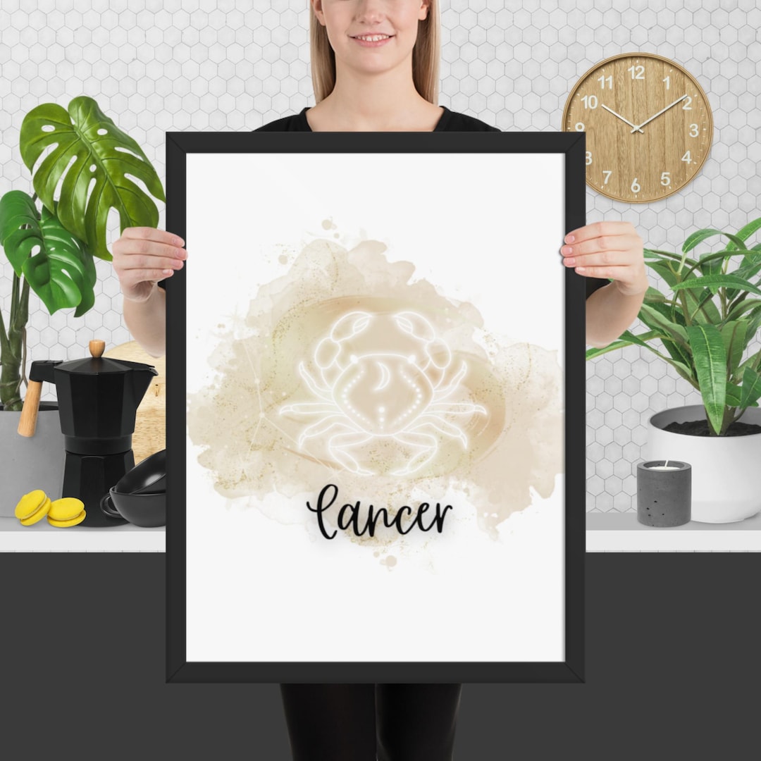 Cancer Zodiac Aesthetic Poster | Minimalist Astrology Wall Art ...