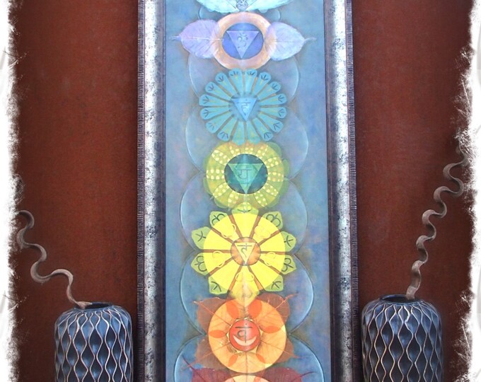 Original Size Energy LOTUS CHAKRAS Painting Yoga Art Reiki - Etsy