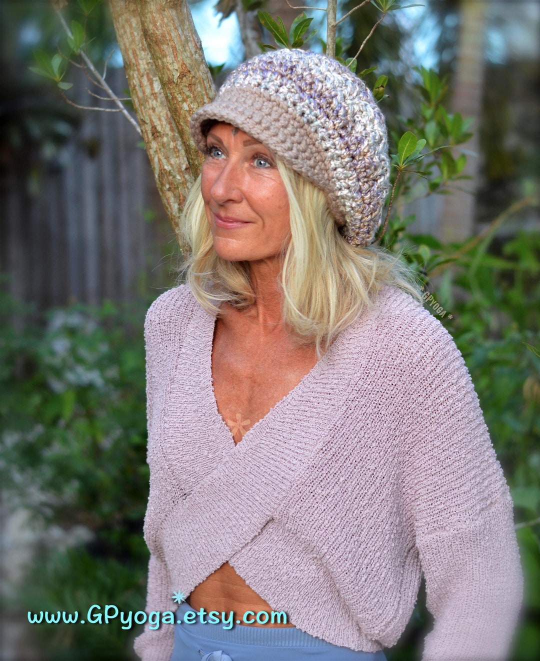 Pastel MIST VISOR Hat. Brimmed Beanies. Crochet Hat With Brim. Handmade ...