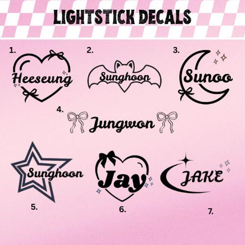 Custom Kpop Lightstick Decals - Etsy