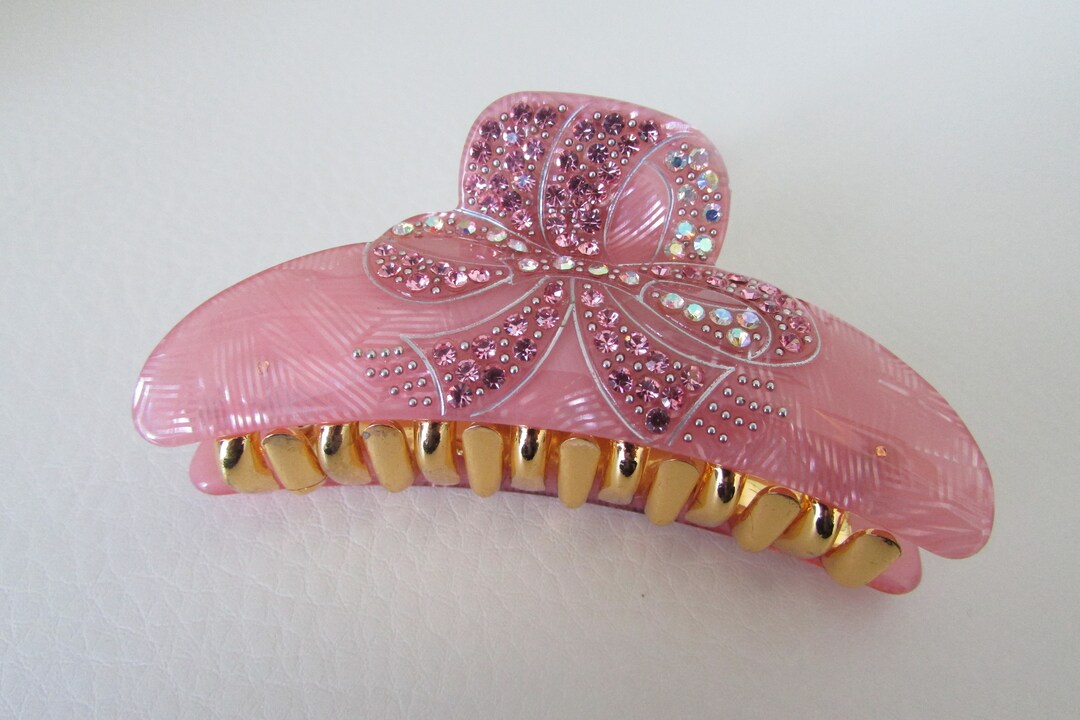 Pearly Pink Vintage Hair Clip . - Etsy
