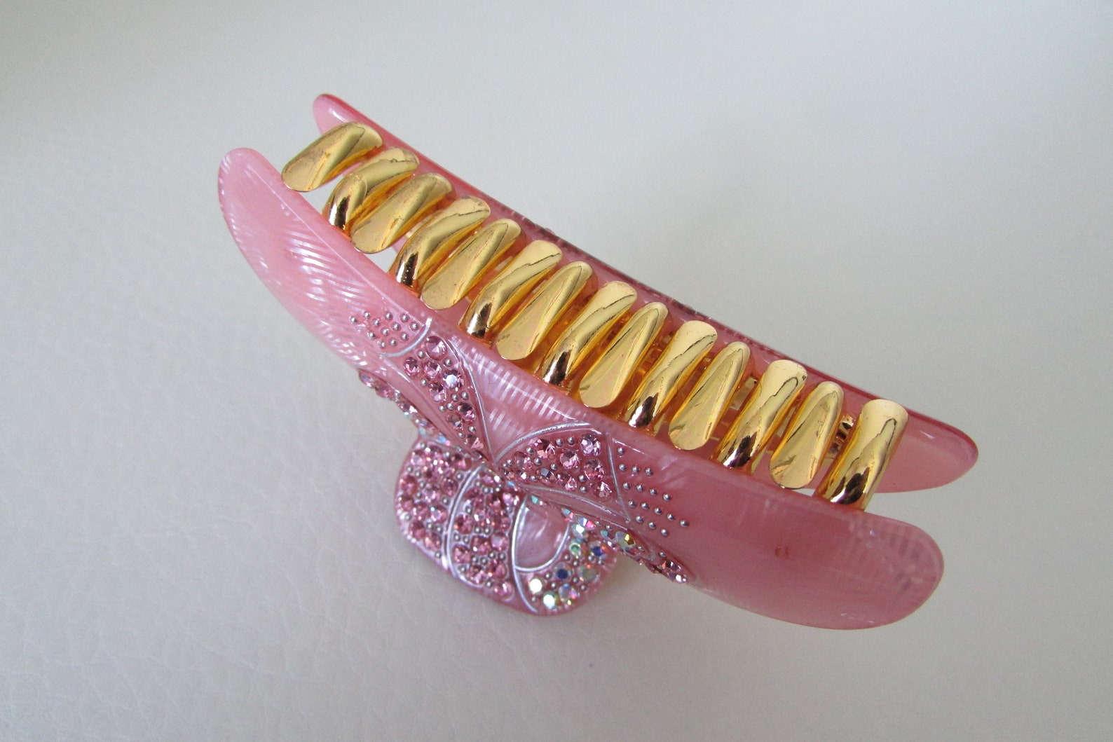 Pearly Pink Vintage Hair Clip . - Etsy
