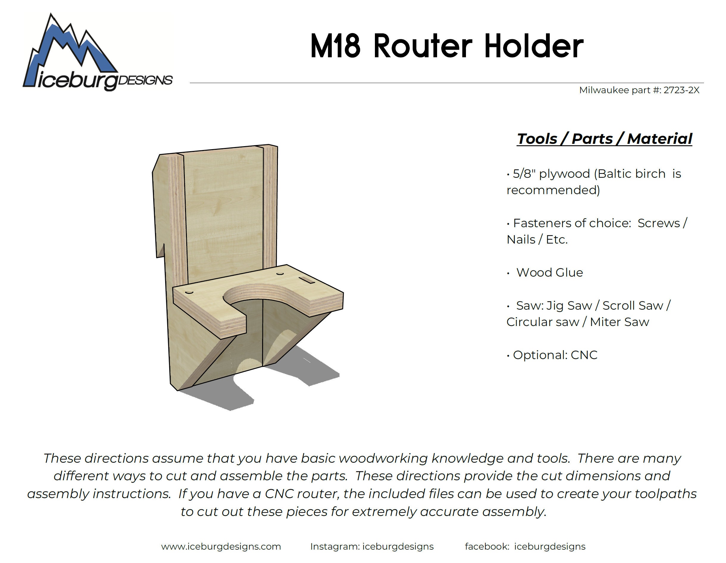 French Cleat Cordless Router Holder Plans - Etsy