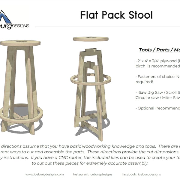 Plywood Stool - Etsy