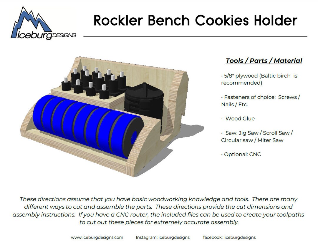 Bench Cookie Holder Instructions and CAD Files - Etsy