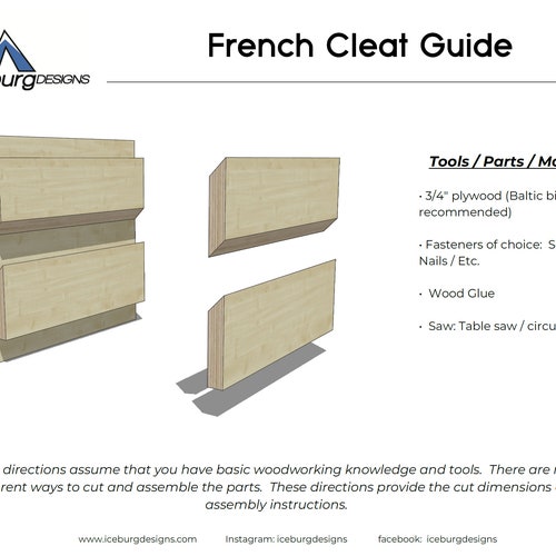 DIY French Cleat Tool Wall Digital Build Plans / Woodworking - Etsy