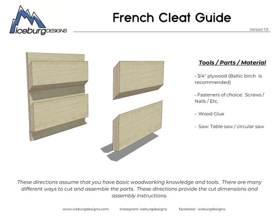 French Cleat Wall Plans - Etsy
