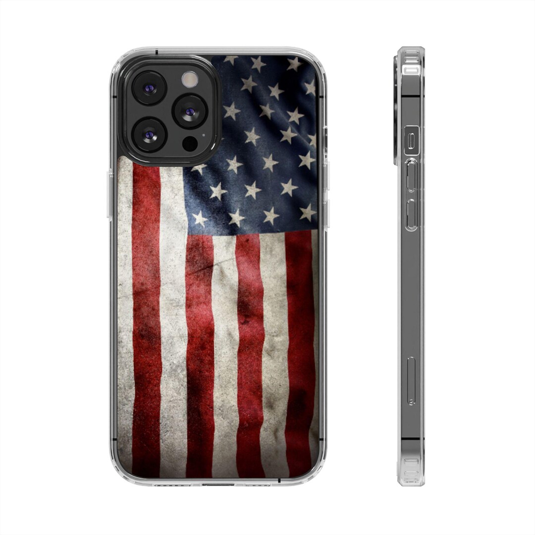 Vintage American Flag Phone Case - Magnetic Clear Case - Patriotic ...