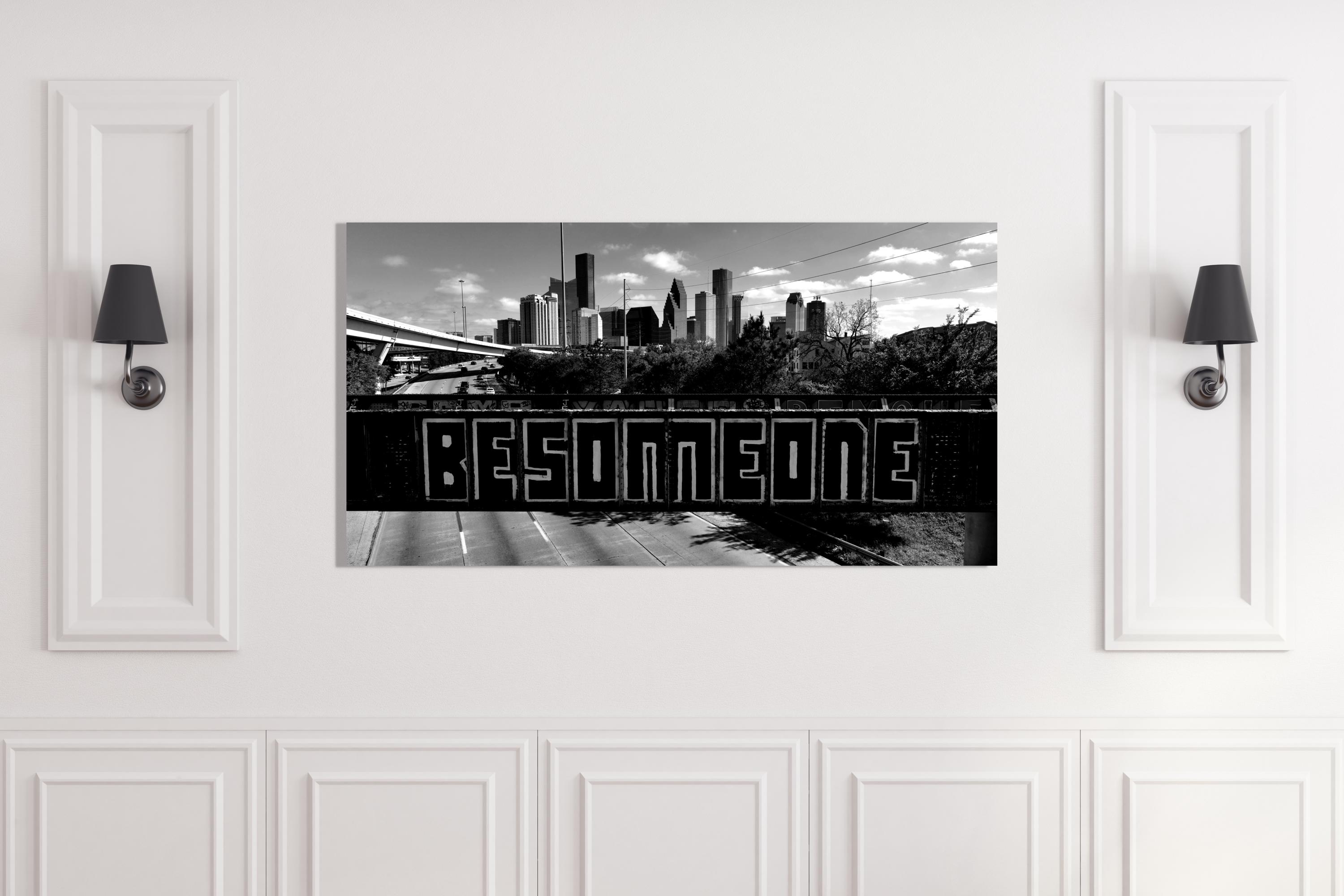 Be Someone Houston Skyline Print – Urban Street Art Wall Decor ...