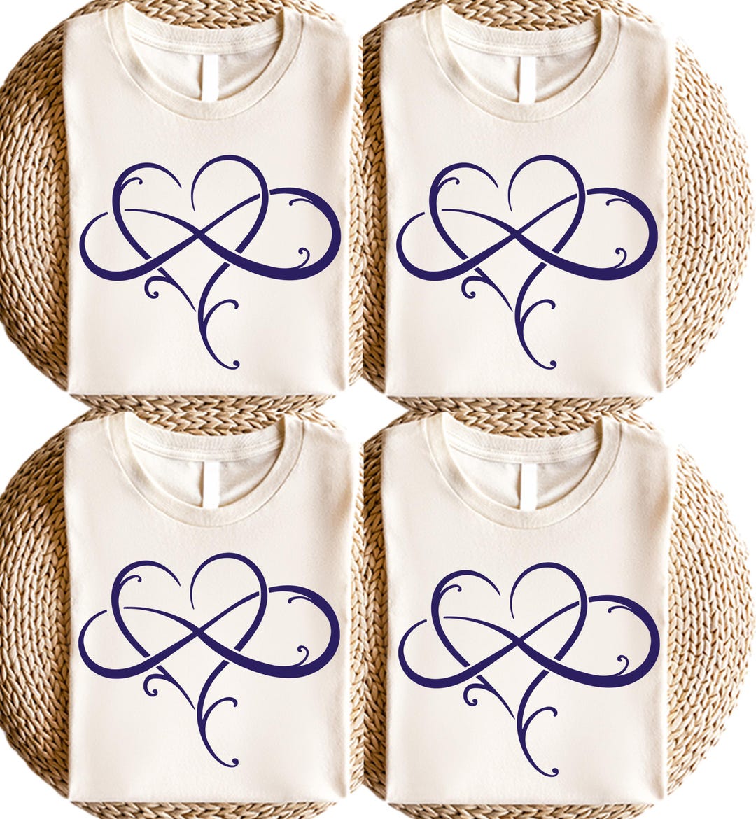 Heart and Infinity Symbol Shirt, Love Forever Graphic Tee, Romantic ...