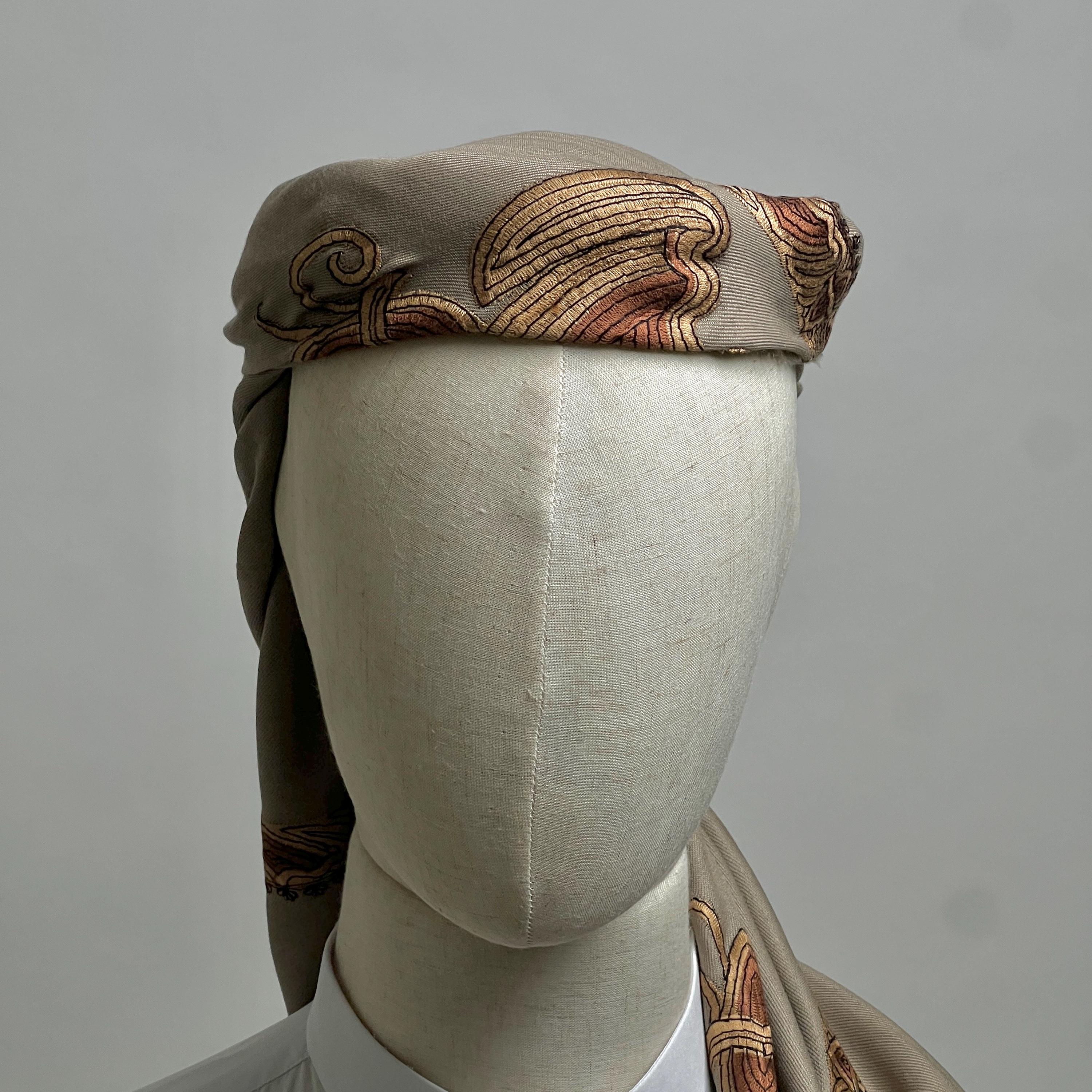 Yemeni Shemagh Taupe Clay – Arabian Turban Imama | Islamic Keffiyeh for ...