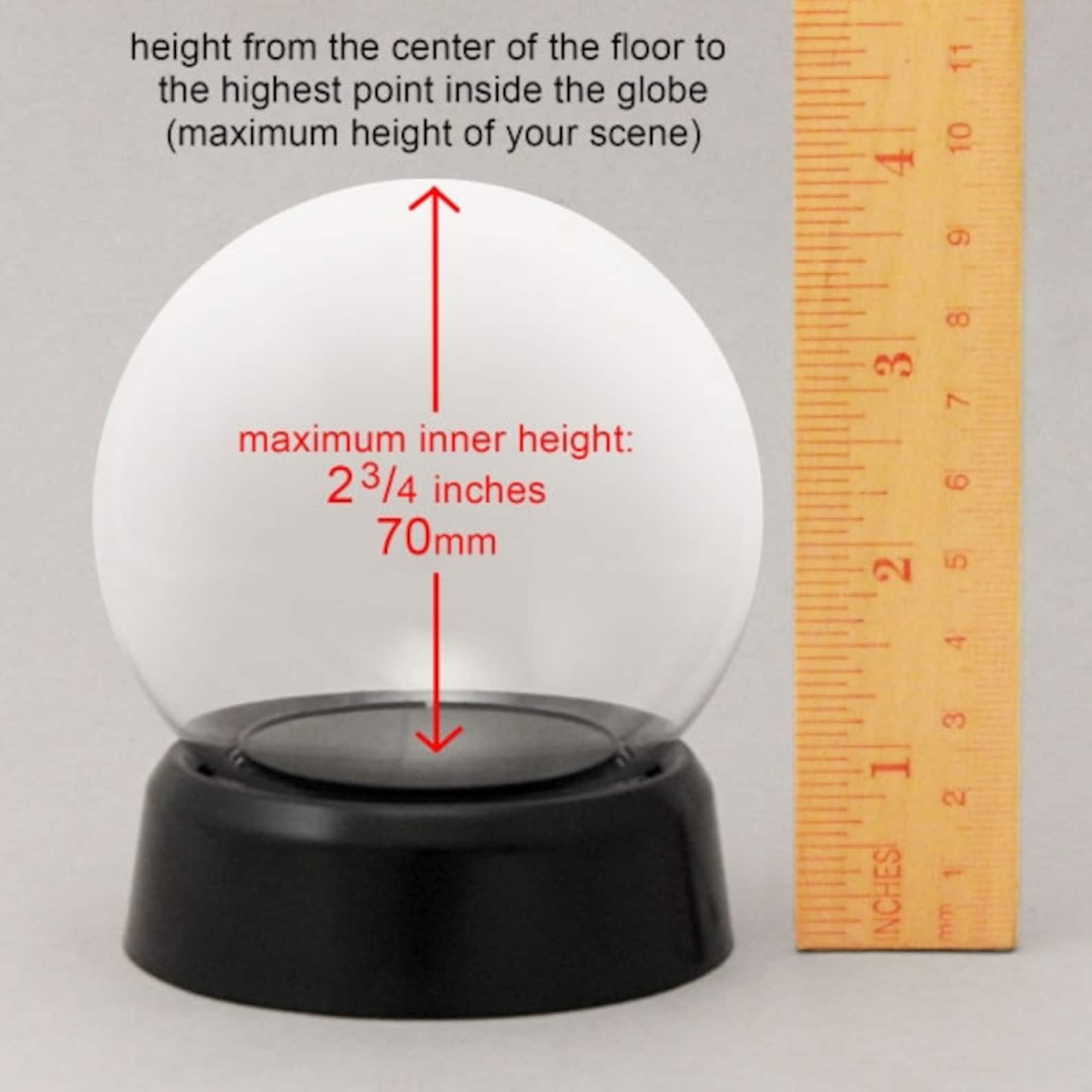 Make Your Own Round Plastic Sphere Snow Globe Snowdome Kit - Etsy