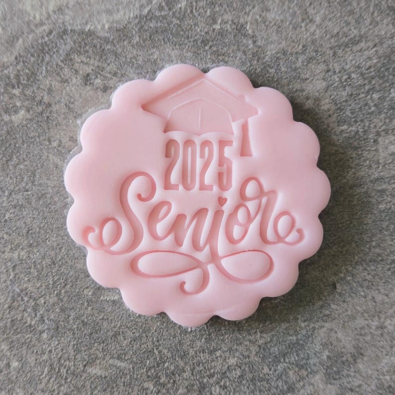 2025 Senior Cookie Stamp, Graduation Embossed Fondant Stamp, Class of ...