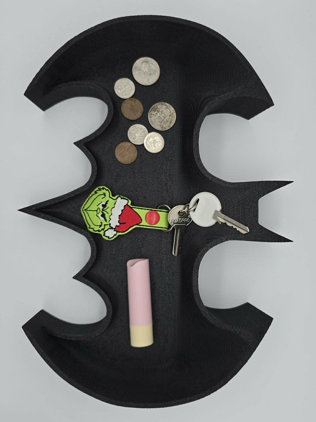 Batman Inspired Valet Tray – Superhero Desk Organizer for Keys, Wallet ...