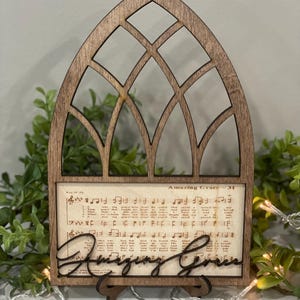 Engraved Amazing Grace Cathedral Window - Etsy