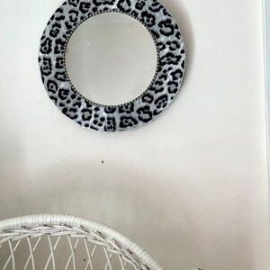 Snow Leopard Fabric Mirror: Handmade African Wildlife Decor - Etsy