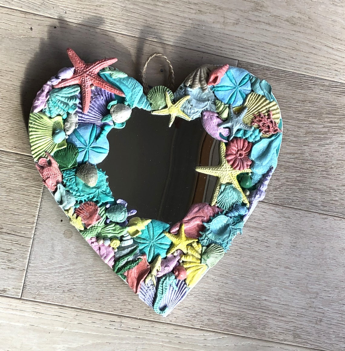 Coastal Seashore Mirror,hand Made Beachy Mirror, Decorative Baroque ...