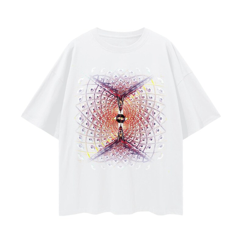 TOOL DMT Visuals Geometric Eyes Oversize Deep Drop Shoulder Tee - 190 ...