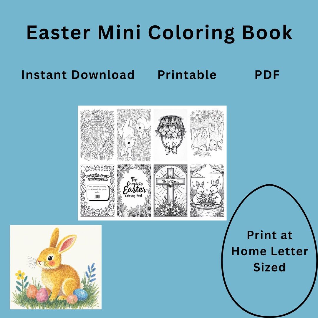 Mini Easter Coloring Book for Kids – Easter Activities Printable ...