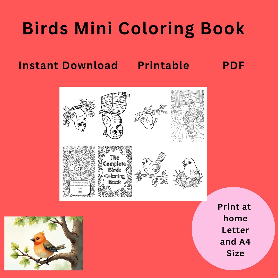 Bird Coloring Pages Printable - Cute Birds Coloring Sheets for Kids ...