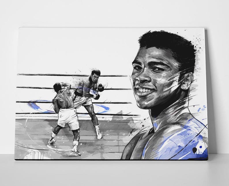 Muhammad Ali Boxing Poster or Wrapped Canvas - Etsy
