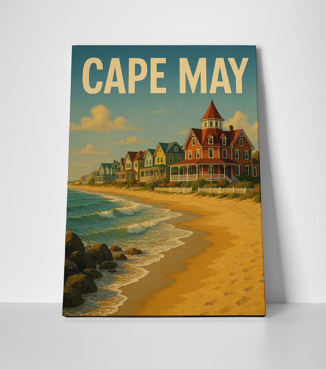 Cape May Beach Poster or Canvas - Etsy