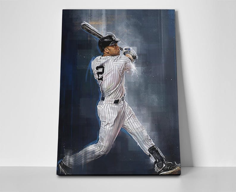 Derek Jeter Swing Poster or Wrapped Canvas - Etsy