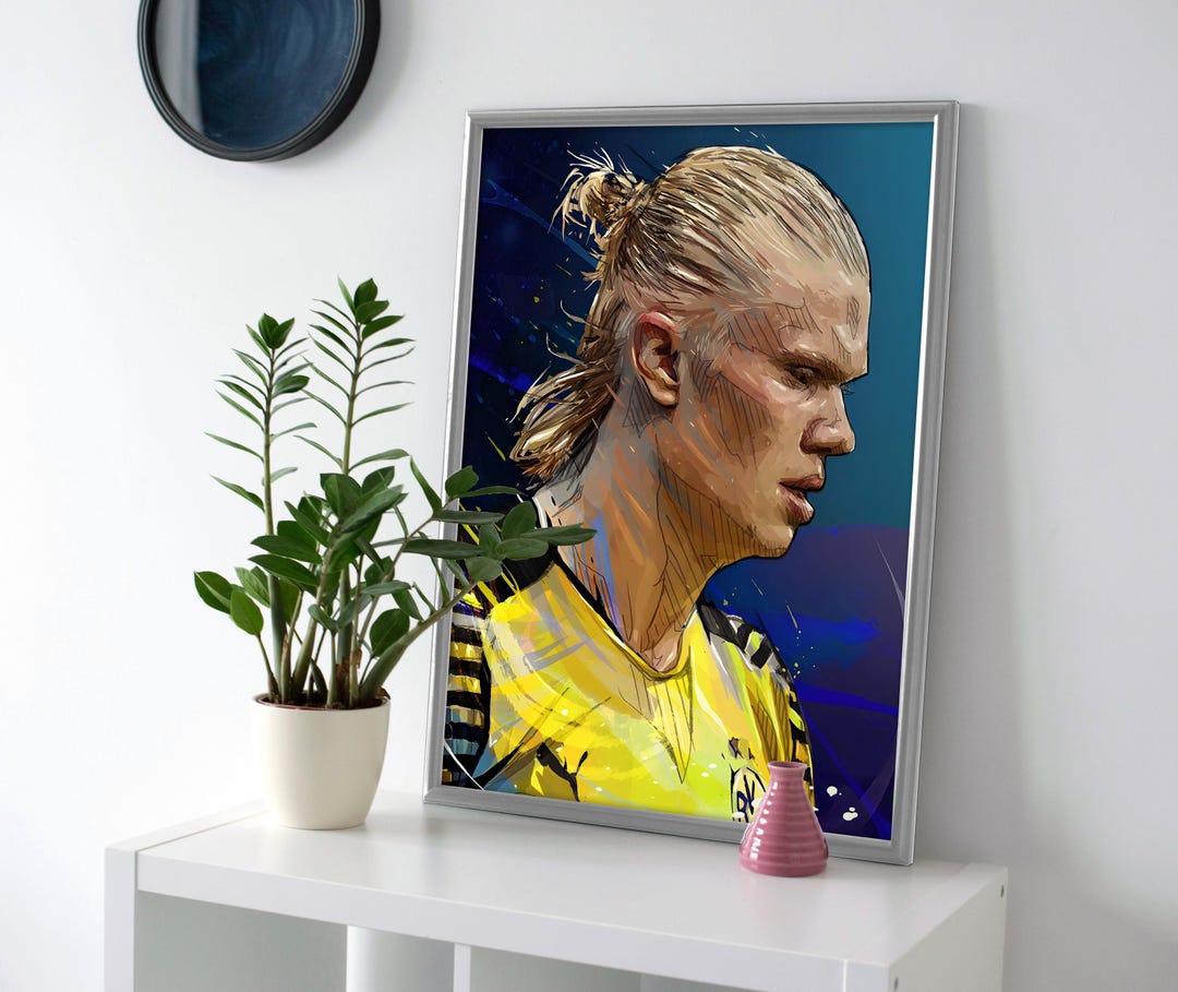 Erling Haaland Soccer Poster or Canvas: Sports Wall Art - Etsy