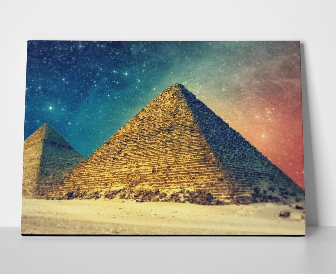 Egyptian Pyramids Poster or Wrapped Canvas - Etsy