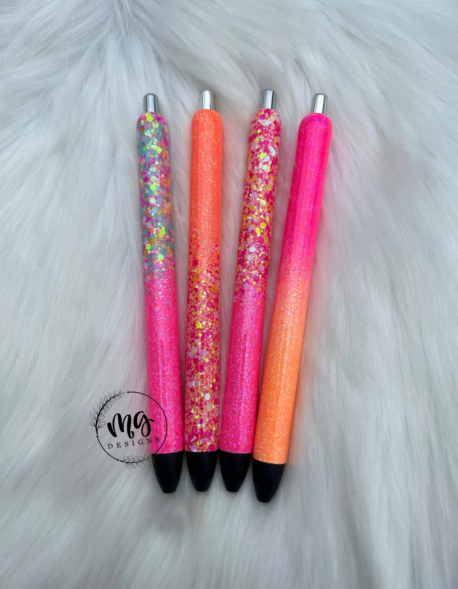 Pink and Orange Pens - Etsy