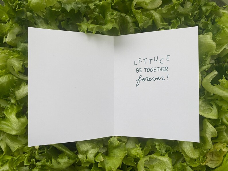 Lettuce Be Together Forever Valentine's Day Greeting Card - Etsy