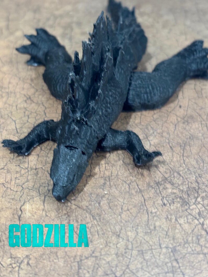 Godzilla 3D Print (color Black Unavailable) - Etsy