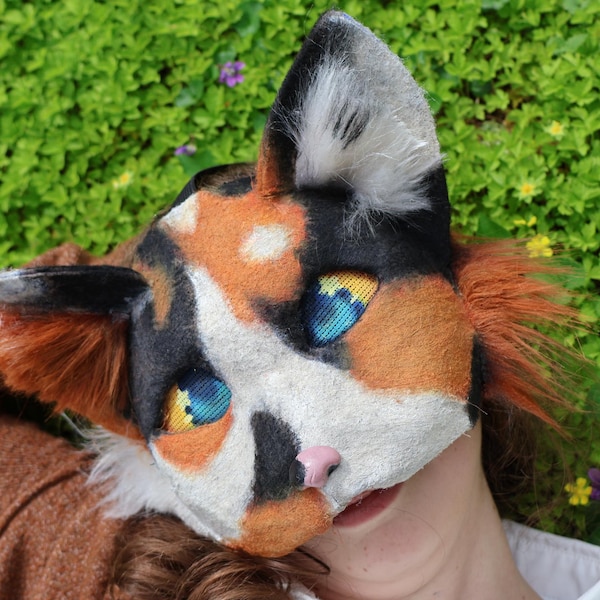 Calico Cat Therian Mask - Etsy